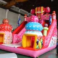 China Inflatable Dry Slide 8x5.5x6m Colorful PVC Bounce Slide for Commercial Use for sale