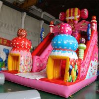 China Inflatable Dry Slide 8x5.5x6m Colorful PVC Bounce Slide for Commercial Use for sale