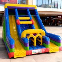 China Custom Double Lane Inflatable Land Slide 8x6x6m Durable PVC Amusement Structure for Kids and Adults for sale