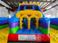 China Custom Double Lane Inflatable Land Slide 8x6x6m Durable PVC Amusement Structure for Kids and Adults for sale