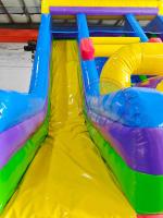 China Custom Double Lane Inflatable Land Slide 8x6x6m Durable PVC Amusement Structure for Kids and Adults for sale