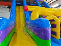 China Inflatable Land Slide Double Combo with Climbing Wall 8x6x6m PVC Playground for Outdoor Fun for sale