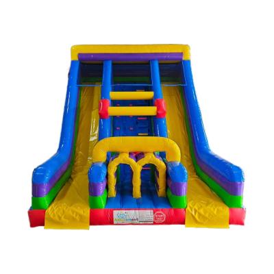 China Custom Inflatable PVC Double Lane Long Slide 8x8x6m for Commercial Events Kids for sale