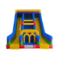 China Custom Inflatable PVC Double Lane Long Slide 8x8x6m for Commercial Events Kids for sale