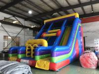 China Custom Inflatable PVC Double Lane Long Slide 8x8x6m for Commercial Events Kids for sale