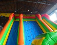China Custom Inflatable PVC Double Lane Long Slide 8x8x6m for Commercial Events Kids for sale