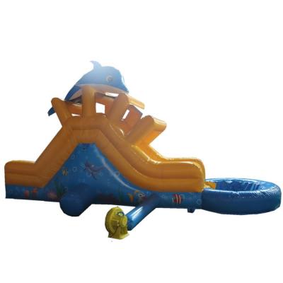 China Inflatable Water Slide 6.5x1.8x3.5m PVC Kids Family Bounce Slide for sale