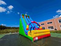 China Giant Inflatable Double Lane Water Slide 9m Height Commercial Grade PVC Dual Lane Slide for Outdoor Events Party Rental for sale
