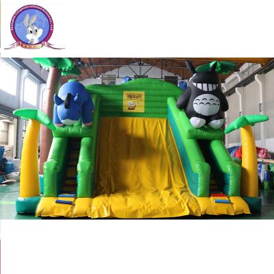 China Custom Inflatable Cartoon Slide 8x6x5.4m with 0.55mm PVC Tarpaulin for Commercial Use for sale
