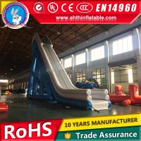 China Custom Size Inflatable Yacht Slide 13x10x10m Durable PVC Water Slide for Boat Use for sale