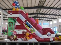 China Commercial Inflatable Large Land Slide Bouncy House Jumping Castle for Kids and Adults 5-10 Capacity for sale