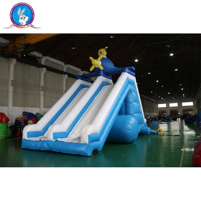 China Giant Inflatable Floating Water Slide 0.9mm PVC Tarpaulin for Water Park Custom Size for sale
