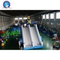 China Giant Inflatable Floating Water Slide 0.9mm PVC Tarpaulin for Water Park Custom Size for sale