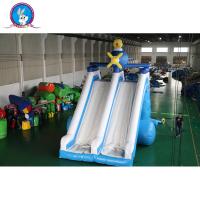 China Giant Inflatable Floating Water Slide 0.9mm PVC Tarpaulin for Water Park Custom Size for sale