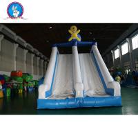 China Giant Inflatable Floating Water Slide 0.9mm PVC Tarpaulin for Water Park Custom Size for sale