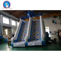 China Giant Inflatable Floating Water Slide 0.9mm PVC Tarpaulin for Water Park Custom Size for sale