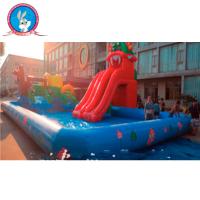 China Commercial Red Dragon Inflatable Water Slide Park 2365 sqm with 0.9mm PVC for 60 People for sale