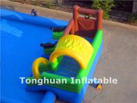China Commercial Red Dragon Inflatable Water Slide Park 2365 sqm with 0.9mm PVC for 60 People for sale