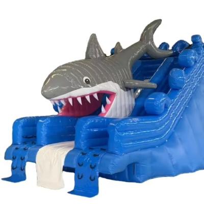 China Huge Inflatable Shark Slide 9x8x7m for Kids and Adults Water Park for sale