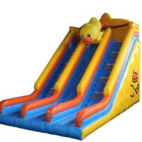China Inflatable Water Slide Big Yellow Duck Theme PVC Kids Playground Indoor Outdoor 10-15 Kids Capacity for sale