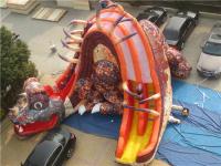 China Commercial Inflatable Dinosaur Slide 11.7x8.8x6.5m Custom PVC Bounce for Amusement Park for sale