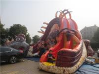 China Commercial Inflatable Dinosaur Slide 11.7x8.8x6.5m Custom PVC Bounce for Amusement Park for sale