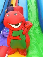 China Custom Outdoor Rainbow Inflatable Water Slide for Party Rentals 5-10 Kids for sale