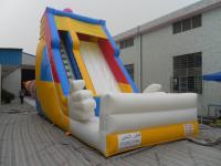 China Custom Durable PVC 0.55mm Inflatable Bounce House with Water Slide 8x4x7m for Party Rental for sale