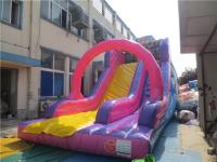 China Custom Pink Inflatable Bouncer Slide Bounce House 9.5x4.5x6.5m for Party Rentals Commercial Use for sale