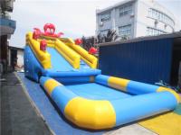 China Red Octopus Inflatable Water Slide with Swimming Pool 5x4x4.6m for Kids Adults Commercial Use for sale