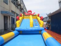 China Red Octopus Inflatable Water Slide with Swimming Pool 5x4x4.6m for Kids Adults Commercial Use for sale