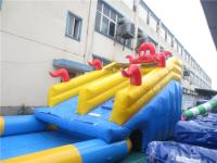 China Red Octopus Inflatable Water Slide with Swimming Pool 5x4x4.6m for Kids Adults Commercial Use for sale