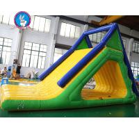 China Inflatable Long Water Slide 0.9mm PVC Tarpaulin Floating Park Slide for Sale Custom Size for sale