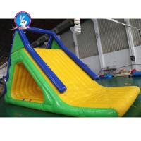 China Inflatable Long Water Slide 0.9mm PVC Tarpaulin Floating Park Slide for Sale Custom Size for sale