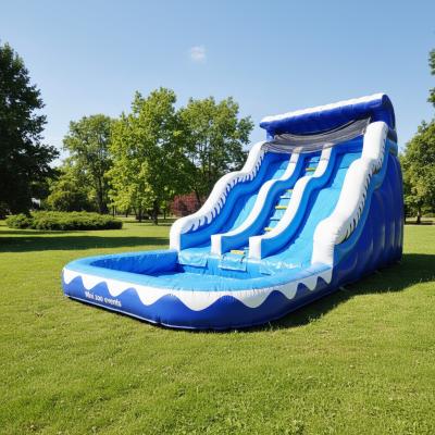 China Colorful PVC Inflatable Kids Water Slide 0.455mm Tarpaulin 100-500kg Capacity Commercial Use for sale