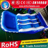 China Colorful PVC Inflatable Kids Water Slide 0.455mm Tarpaulin 100-500kg Capacity Commercial Use for sale