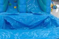 China Commercial Inflatable Water Slide with Pool 0.55mm PVC Tarpaulin Custom Size for Amusement Park for sale
