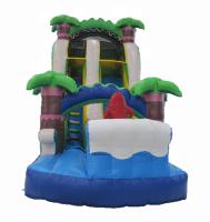 China Commercial Inflatable Water Slide PVC 5-10 Kids Capacity Palm Tree Design for Amusement Park for sale