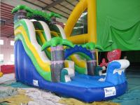 China Commercial Inflatable Water Slide PVC 5-10 Kids Capacity Palm Tree Design for Amusement Park for sale