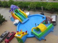 China Inflatable Purple Octopus Water Slide for Kids and Adults 5-10 Person Capacity PVC for sale