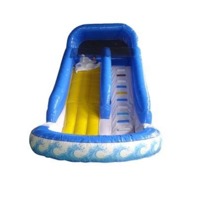 China Custom PVC Inflatable Water Slide with Pool for Party Rental 5-10 Children Capacity for sale