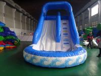 China Custom PVC Inflatable Water Slide with Pool for Party Rental 5-10 Children Capacity for sale