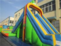 China Wholesale Durable PVC Inflatable Water Slide 10x5x5.5m with Swimming Pool Double Slide Bouncer for Kids for sale
