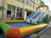 China Wholesale Durable PVC Inflatable Water Slide 10x5x5.5m with Swimming Pool Double Slide Bouncer for Kids for sale