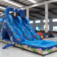 China Inflatable Floating Water Slide Large Slide with Pool Inflatable Water Games for sale