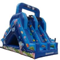 China Inflatable Floating Water Slide Large Slide with Pool Inflatable Water Games for sale