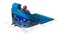 China Custom Inflatable Water Slide with Pool 2 Lane Ocean Theme for Commercial Events for sale