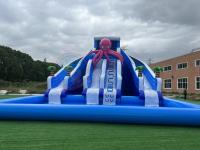 China Commercial Outdoor Inflatable Slide with Pool 14.5x10x7m for Rental Business and Party Events for sale