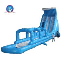 China Long Double-lane Pool Water Slide Inflatable Water Slide for sale