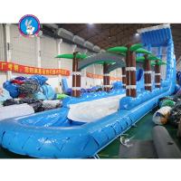 China Long Double-lane Pool Water Slide Inflatable Water Slide for sale